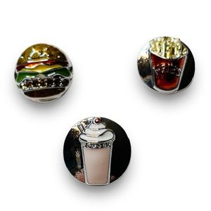 Jewelry | Nwot Rare Magnolia And Vine Burger Fries And Milkshake Snap ...